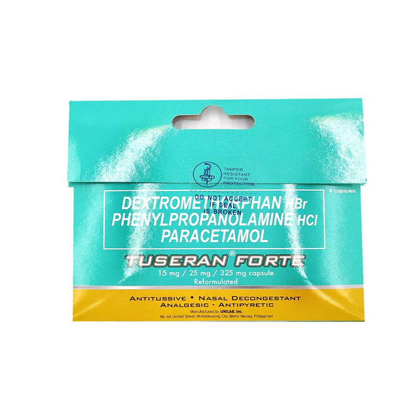 TUSERAN FORTE - 1 Pack x 4 Caps price in the Philippines | MedsGo Pharmacy